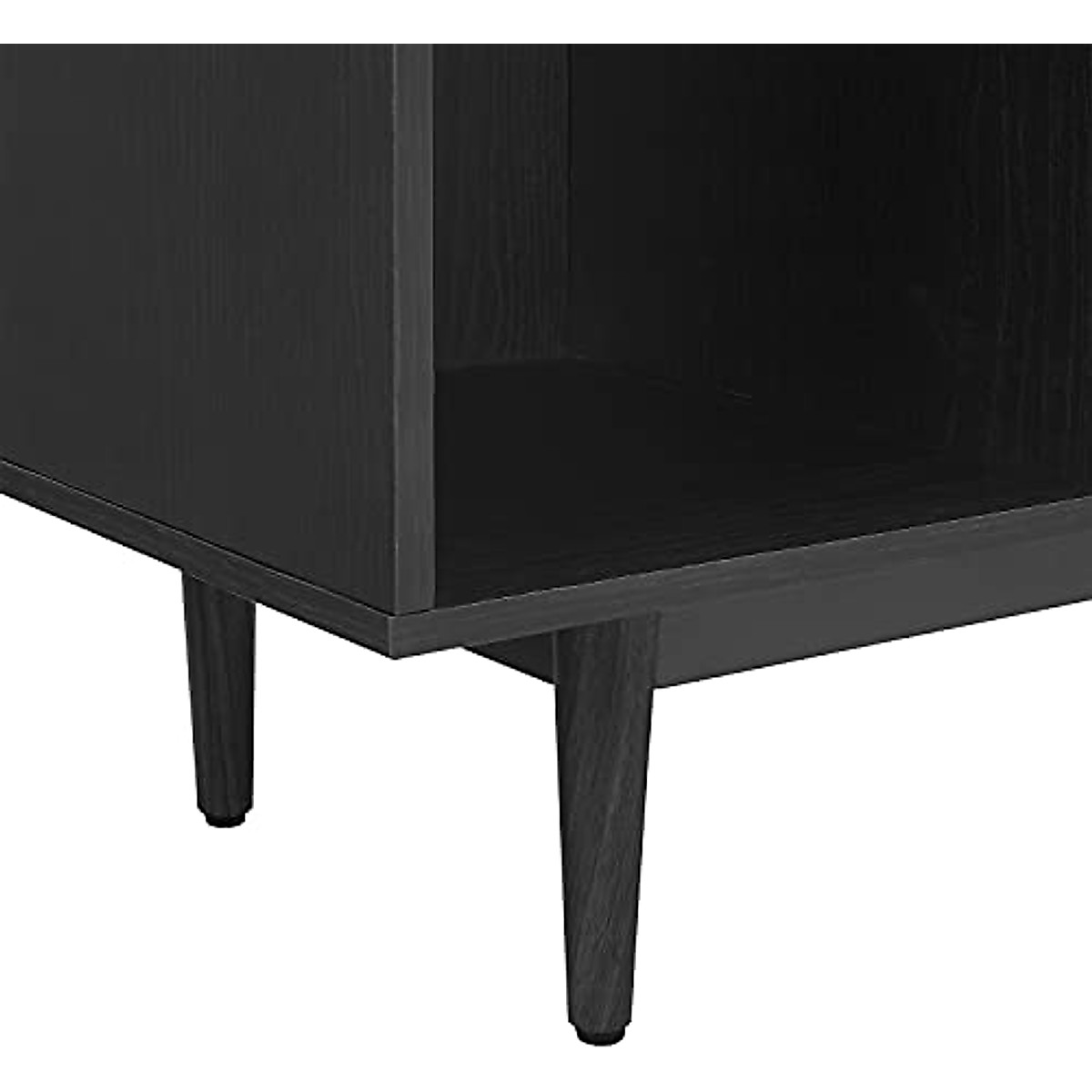 Crosley Furniture Liam Mid-Century 6-Cube Bookcase, Black