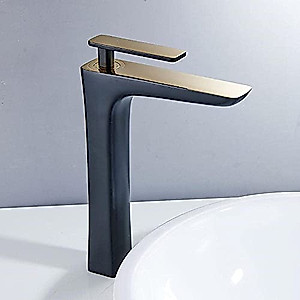 ZHANGYUEFEIFZ Bathroom Sink Faucet Sink Faucet Bathroom Vanity Faucet Solid Brass Sink Faucet Hot and Cold Single Handle countertop Toilet Crane Hot and Cold Faucet (Color : Brushed Gold)