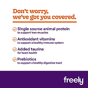 Freely Limited Ingredient Diet, Grain Free Dog Food, Natural Wet Food For Dogs, Adult Canned Dog Food Lamb, 12.5oz x 6 cans