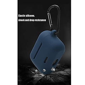 Silicone Case for TOZO NC2 in-Ear Detection Bluetooth Headphones,Premium Soft Skin Cover Shock-Absorbing,Anti-Scratch Protective Case with Keychain,Grey