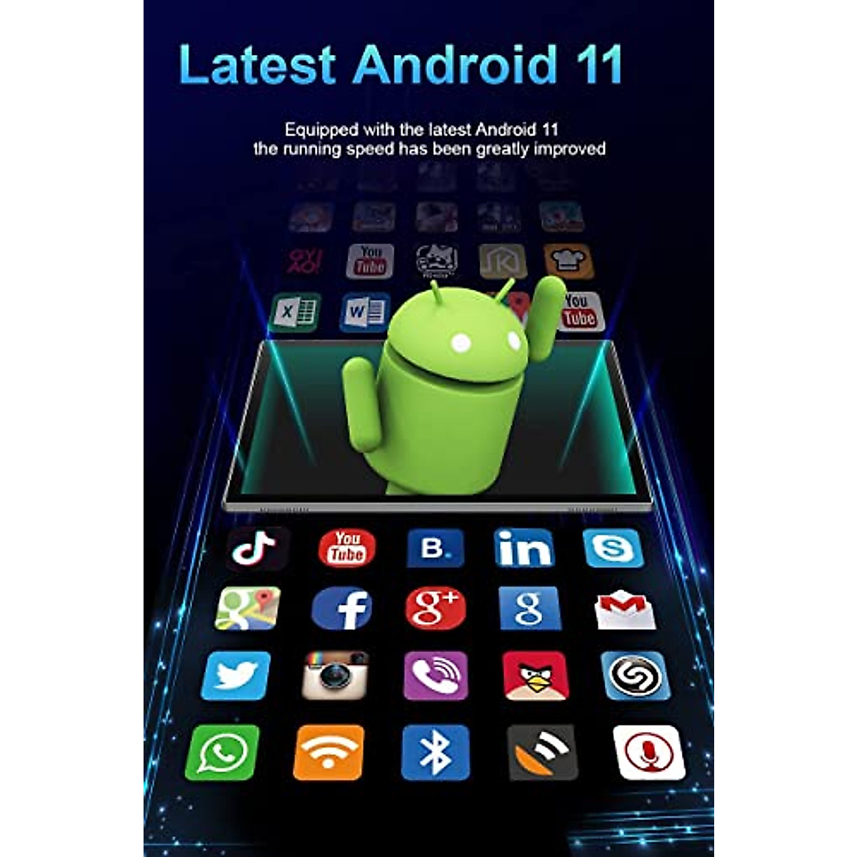ZZB Tablet 10 Inch Android Tablets, 32GB ROM 512GB Expand，6000mah Battery, Quad-Core Processor 2GB RAM Tableta, 8MP Camera WiFi 10.1'' IPS HD Touch Screen Android 11 Tablet.