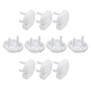 Fielect 20Pcs Outlet Plugs Covers EU Outlet Covers Childproof Plug Protectors Electric Socket Cover Electrical Protector 2-Hole White 20Pcs