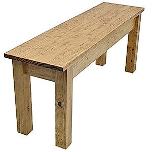 Golden Oak Farmhouse Bench