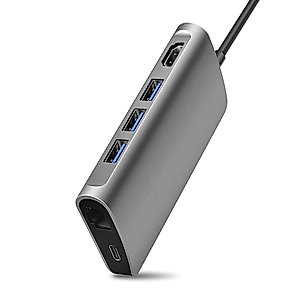 XUNMAIFHB Portable Docking Station,Type-C 8-in-1 Docking Station usb3.0 hub Computer HDMI Converter HDMI 4k, USB 3.0, SD/TF, Type-c, RJ45 Fast Transmission