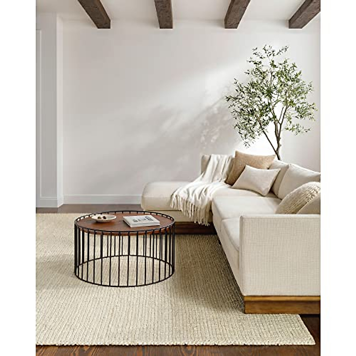 SURYA Becki Owens x Calla Jute Area Rug, 2'2" x 3'9", Beige