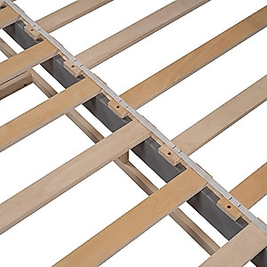 STP-Y Extending Daybed with Trundle Bed and Two Storage Drawers, Twin Size/King Size Solid Wood Daybed Frame, Wooden House Daybed for Teens Girls Boys, No Box Spring Needed, Easy Assembly, Grey