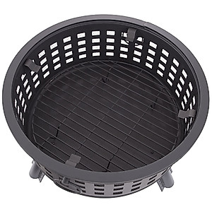 Fire Pit Set, Wood Burning Pit - Includes Spark Screen and Log Poker - Great for Outdoor and Patio, 26Â” Round Metal Firepit by Pure Garden