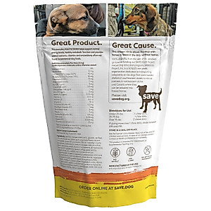 SAVE.DOG Chewable Dog Multivitamin - Dog Vitamins and Supplements – with Amino Acids and Antioxidants to Support Immunity Energy and Wellness - Dog Supplement with a Cause (60 Chews)