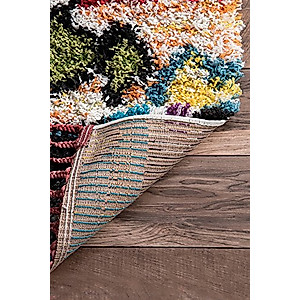nuLOOM Alane Moroccan Shag Area Rug, 6' 7" x 9', Multi