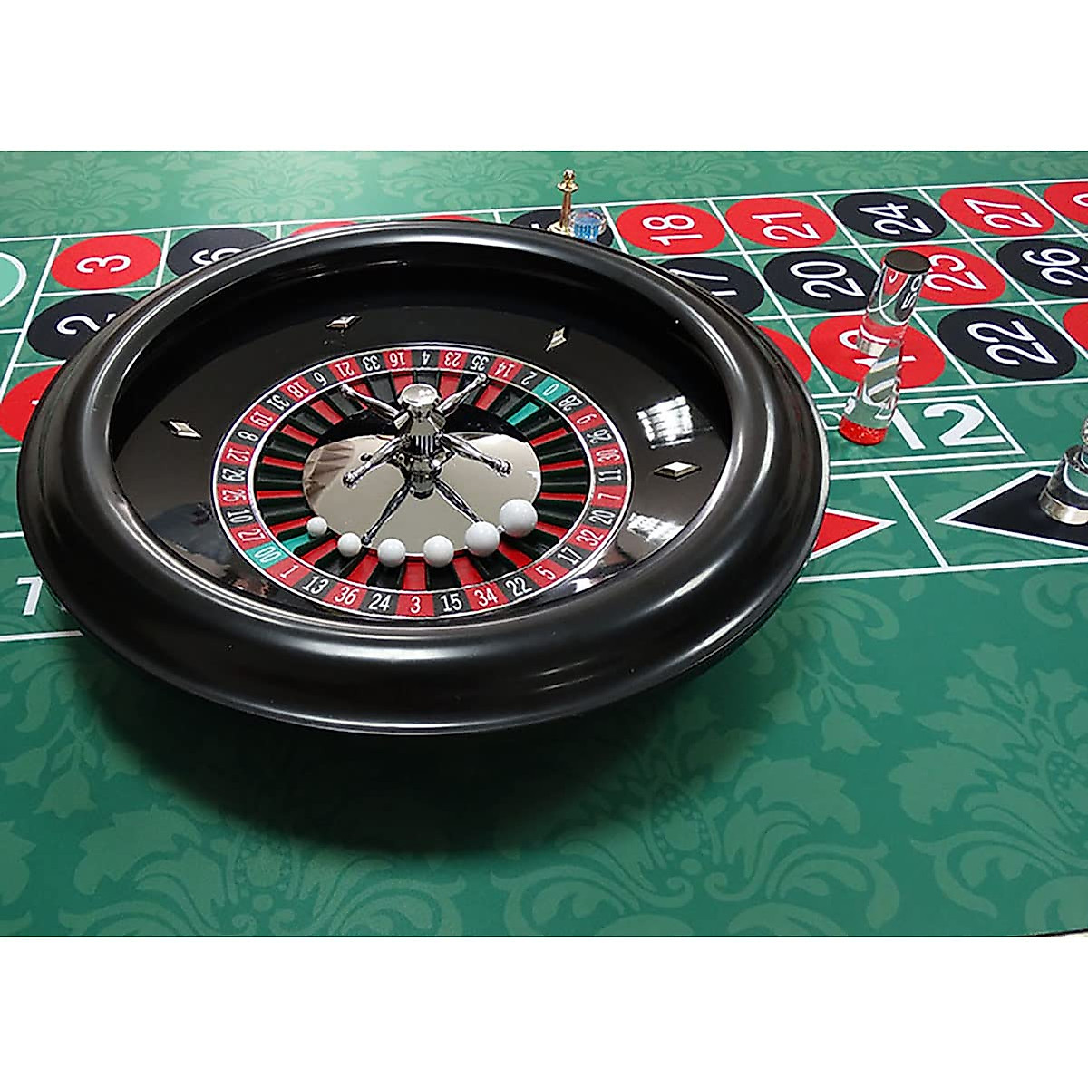 Alabohuke Roulette Mat, 47" X 23.6" Portable Poker Table Top, Casino Style Poker Mat, with Carry Bag for Casino, Party, Home Entertainment