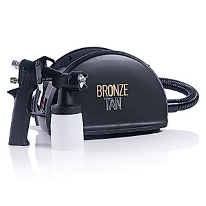 Bronze Tan Professional Spray Tanning Essentials Kit - Includes Machine, Quick-Setup Tent, Spray Tan Feet Pads, Hair Nets, Nose Plugs, Undergarments- Ideal for Salon & Home Use