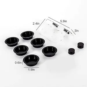 WACOOL Magnetic Reptile Ledge, Acrylic Gecko Feeding Ledge with 6PCS Cups, Reptile Food Water Feeder Dish for Geckos Iguana Chameleon Pets (White)