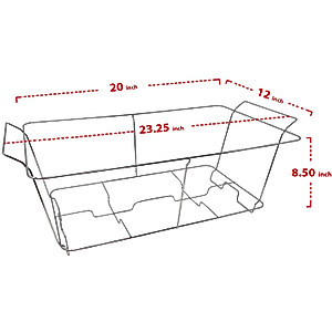 Party Essentials 2-Count Full Size Deluxe Chafing Racks, Chrome