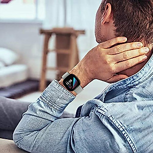 ZEBRE [4-Pack] Screen Protector Case Compatible with Fitbit Sense/Versa 3, TPU Rugged Bumper Case Cover All-Around Protective Plated Shell Accessories [Scratch-Proof] for Sense Smartwatch