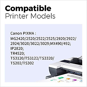 myCartridge Ink Cartridge Replacement for Canon PG-245XL CL-246XL 245 246 Use with Pixma MG2522 TR4520 MX492 MX490 TR4500 Printer (Black Tri-Color)