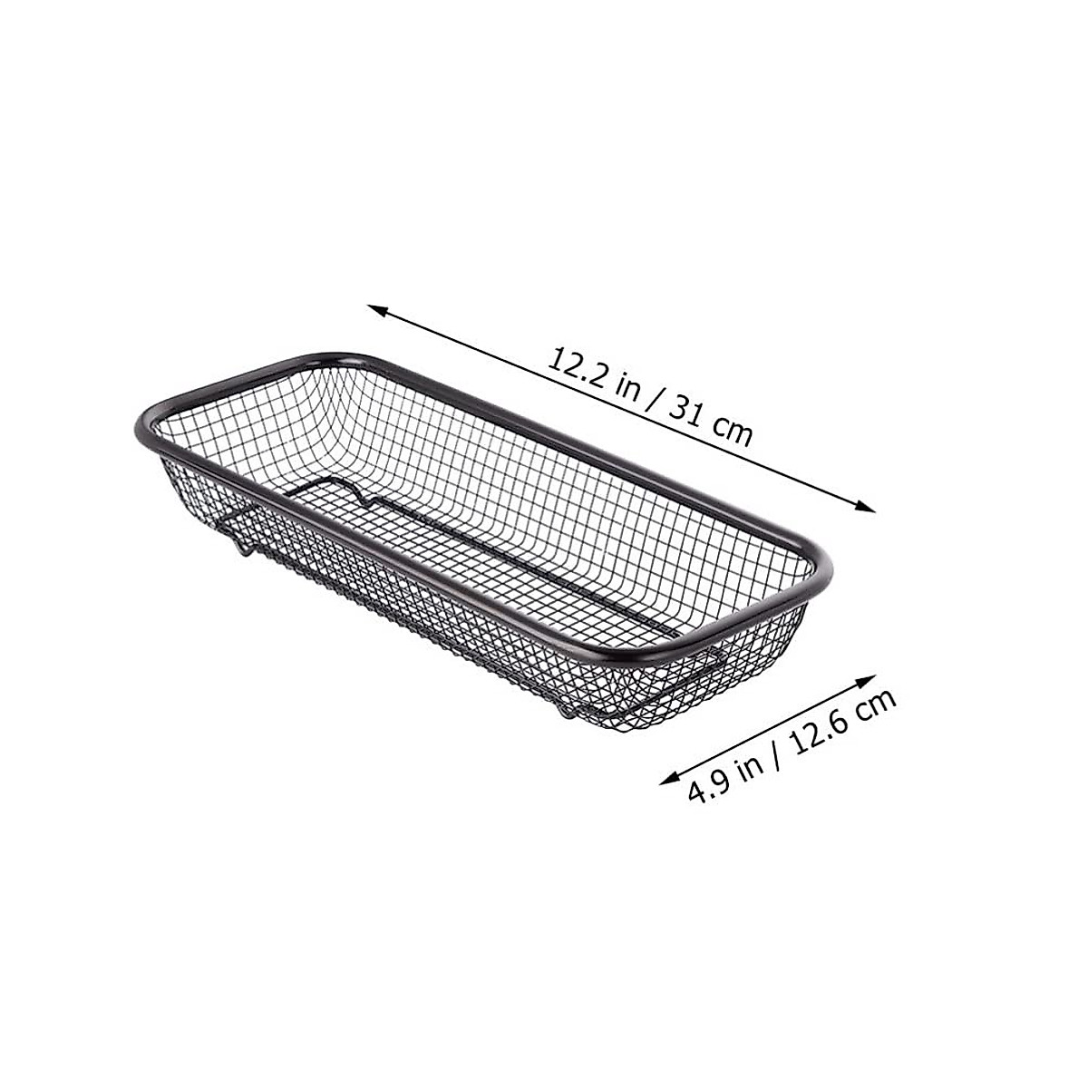 CALLARON 2Pcs Dishwasher Silverware Basket Utensil Drying Rack Cutlery Organizers Caddy Countertop Storage Baskets for Spoon Chopstick Knife Fork Black