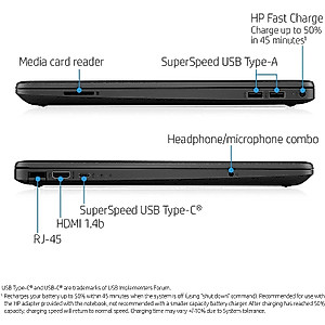2022 Newest HP Notebook 15 Laptop, 15.6" Full HD Screen, Intel Celeron N4020 Processor, 16GB DDR4 Memory, 512GB SSD, Online Meeting Ready, Webcam, Type-C, RJ-45, HDMI, Windows 10 Home, Black (Renewed)