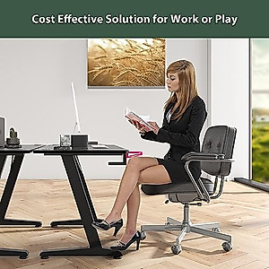 Lifetime Home 44 Inch Wide Ergonomic Computer PC Z Shaped Gaming Desk - Carbon Fiber Surface, Water Bottle & Drinks Holder and Wire Management Cord Cover for Bedroom, Office, Living Room, Workstation