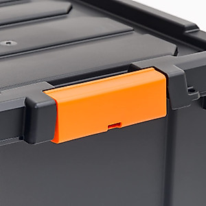 IRIS Heavy Duty Plastic Storage Bins with Durable Lid and Secure Latching Buckles (22 qt. - 4 Pack)