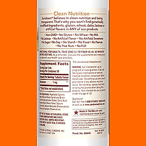 Sundown Liquid Melatonin Drug-Free Sleep Aid, Cherry Flavor, 2 Fl Oz (59 mL)