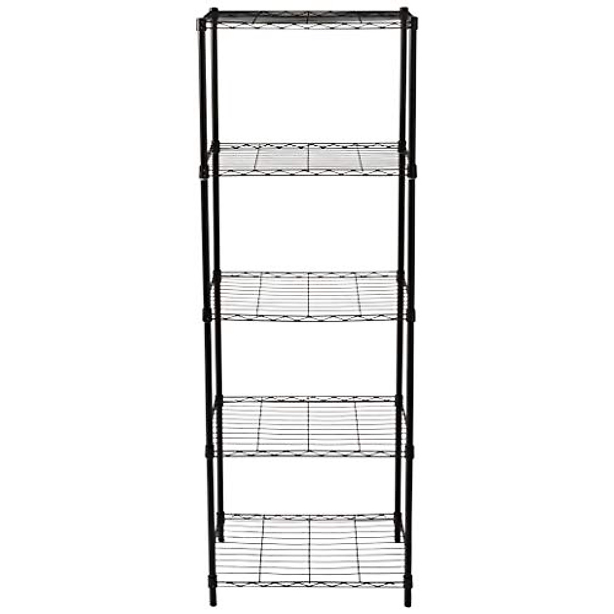 Home Basics Wire Shelving Storage Unit (5 Tier, Black)