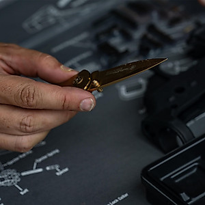 Smith & Wesson Executive CK110GL 6.8in High Carbon S.S. Folding Knife with 2.8in Drop Point Blade and Aluminum Handle for Outdoor, Tactical, Survival and EDC