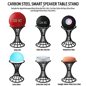 HeyMoonTong Smart Speaker Table Stand - Decorative Holder for Apple Homepod Mini,Echo Dot 5th / 4th Gen,Echo Glow and Google Home Mini/Nest Mini,Beautiful Desktop Decoration for Office/Room