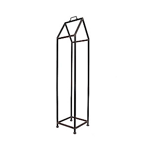 Creative Co-Op Metal House Shaped Fire Wood Holder with Handle