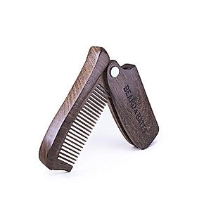 BEARD & BATES The Sandalwood Switchblade - The Original Folding Wooden Beard Hair Comb | Boutique, Artisan Crafted, Los Angeles