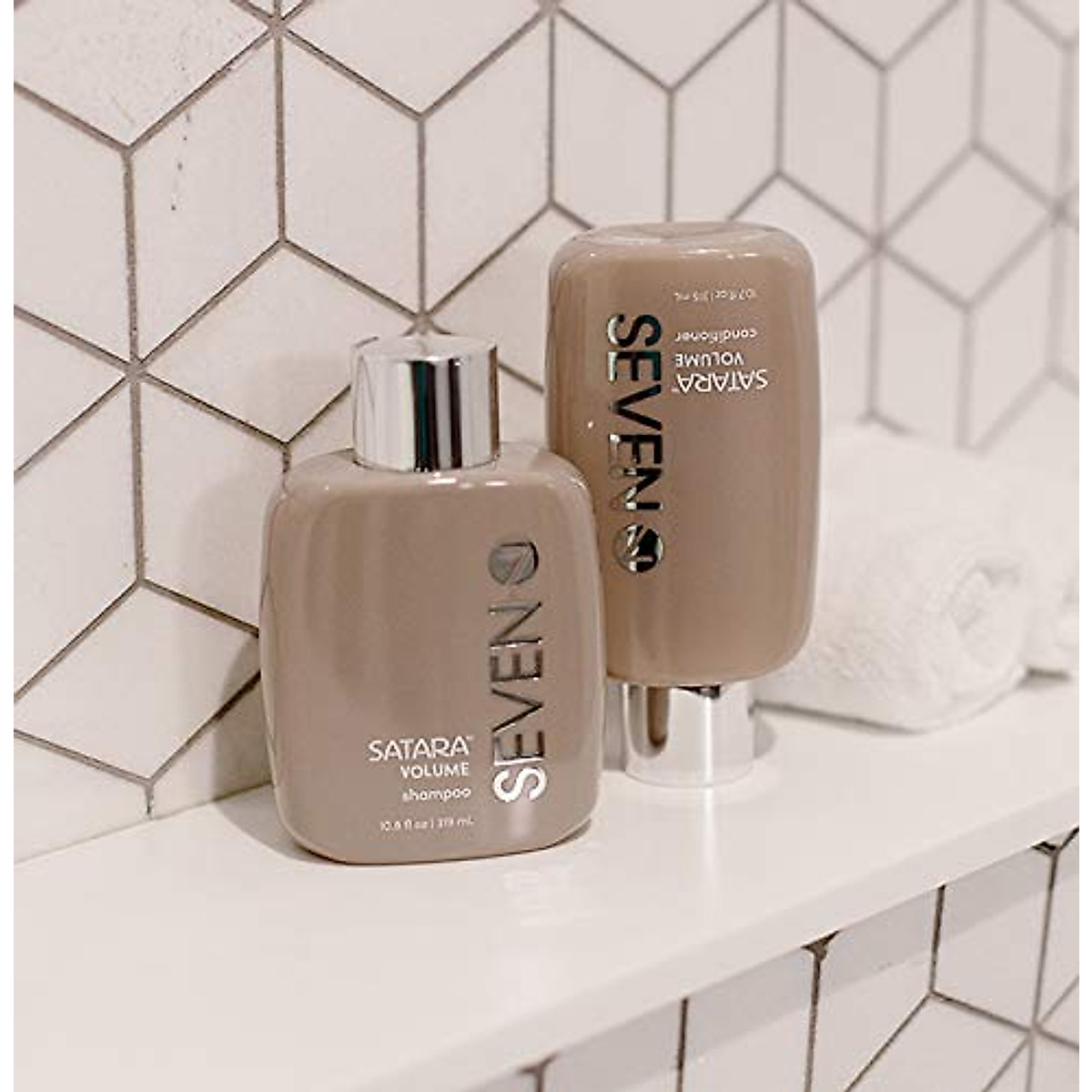 SEVEN Haircare Satara Volume Shampoo for Women & Men, Sulfate + Cruelty Free & Paraben Free with Pro Vitamin B5, Argan Oil, Hydrolyzed Quinoa Protein for Flat + Limp Hair, Made in USA, 10.8oz