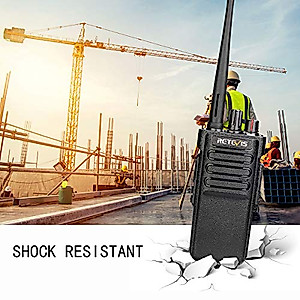 Retevis RT29 Walkie Talkies for Adults Long Range, Heavy Duty Two Way Radios with 3200mAh Rechargeable,Emergency Alarm 2 Way Radios with Charging Station(6 Pack)