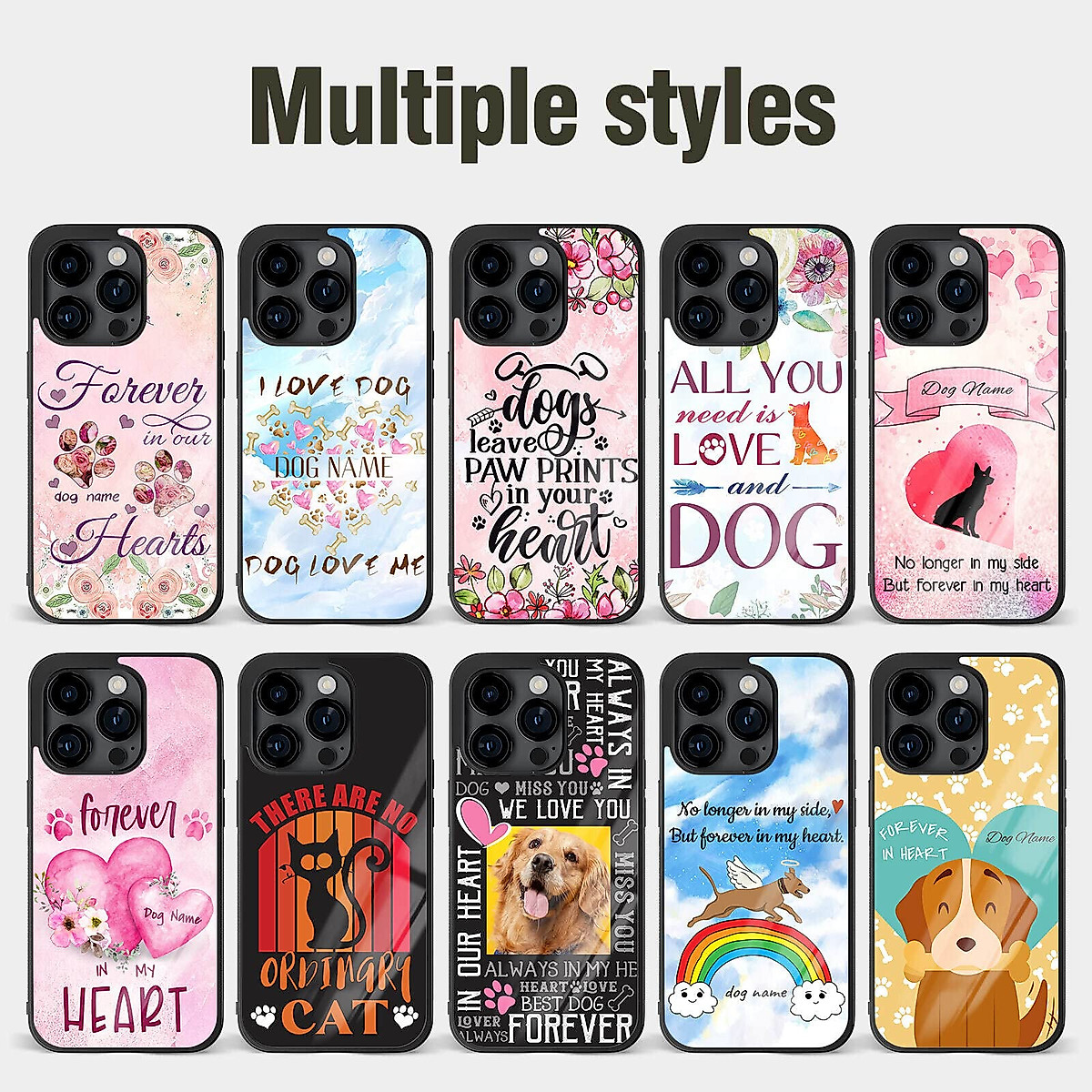 Personalized Cats Phone Cases for Dog Lover Mom Dad Women Men Red Cute Cat Design Protection Cover for Samsung Galaxy S10 S20 S21 S22 S23 S24 S25 Ultra Plus FE Edge for iPhone Moto for Pixel