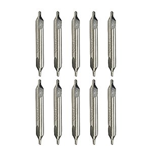Rannb Center Bits Drill 2mm Tip Diameter HSS Center Spotting Drill Bit Countersink Tools for Lathe Metalworking -10pcs