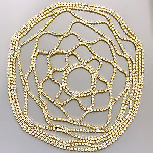 NAISKA Gold Rhinestone Headbands Chain Wedding Bride Crystal Headpieces Caps Vintage 1920S Party Flapper Hair Headband Jewelry Gatsby Hair Accessories for Women and Girls