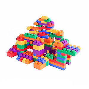 UNiPLAY UNiBOX Soft Building Blocks — Cognitive Development, Chewing Sensory, Toy Learning Stackable Blocks for Ages 3 Months and Up (126-Piece Set)