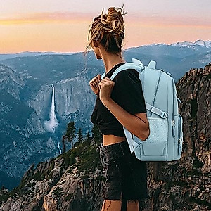 CAMTOP Laptop Backpack 15.6 Inch College Middle School BookBag Travel Backpacks Casual Daypacks (17 Inch, Blue)