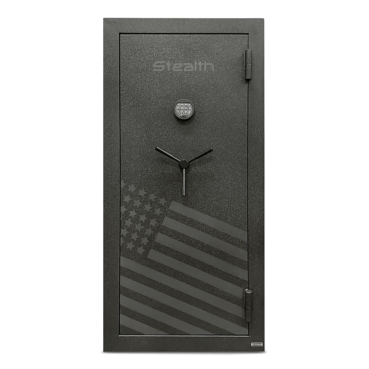 Stealth Essential Gun Safe EGS28 Special Edition FLAG Safe 28 Gun Capacity with 30 Minute Fire Protection California DOJ Approved Black