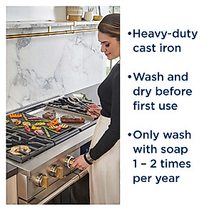 Reversible Cast Iron Griddle/Grill Combo WB31X24998 for Cooking Products