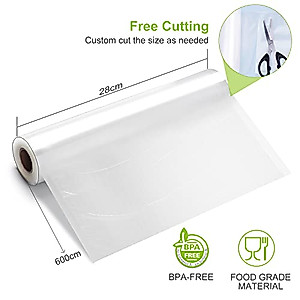 Bonsenkitchen Vacuum Food Sealer Rolls Bags, 2 Packs 11 in x 20 ft Storage Bags, BPA Free, Durable Commercial Customized Size Food Bags for Food Storage and Sous Vide Cooking