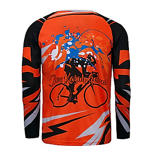 Men's Cycling Jersey MTB Downhill T-Shirt Long Sleeve Mountain Bike Motorcycle Outdoor Bicycle Clothes