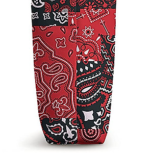 Trendy Red Paisley Bandana Patchwork Tote Bag