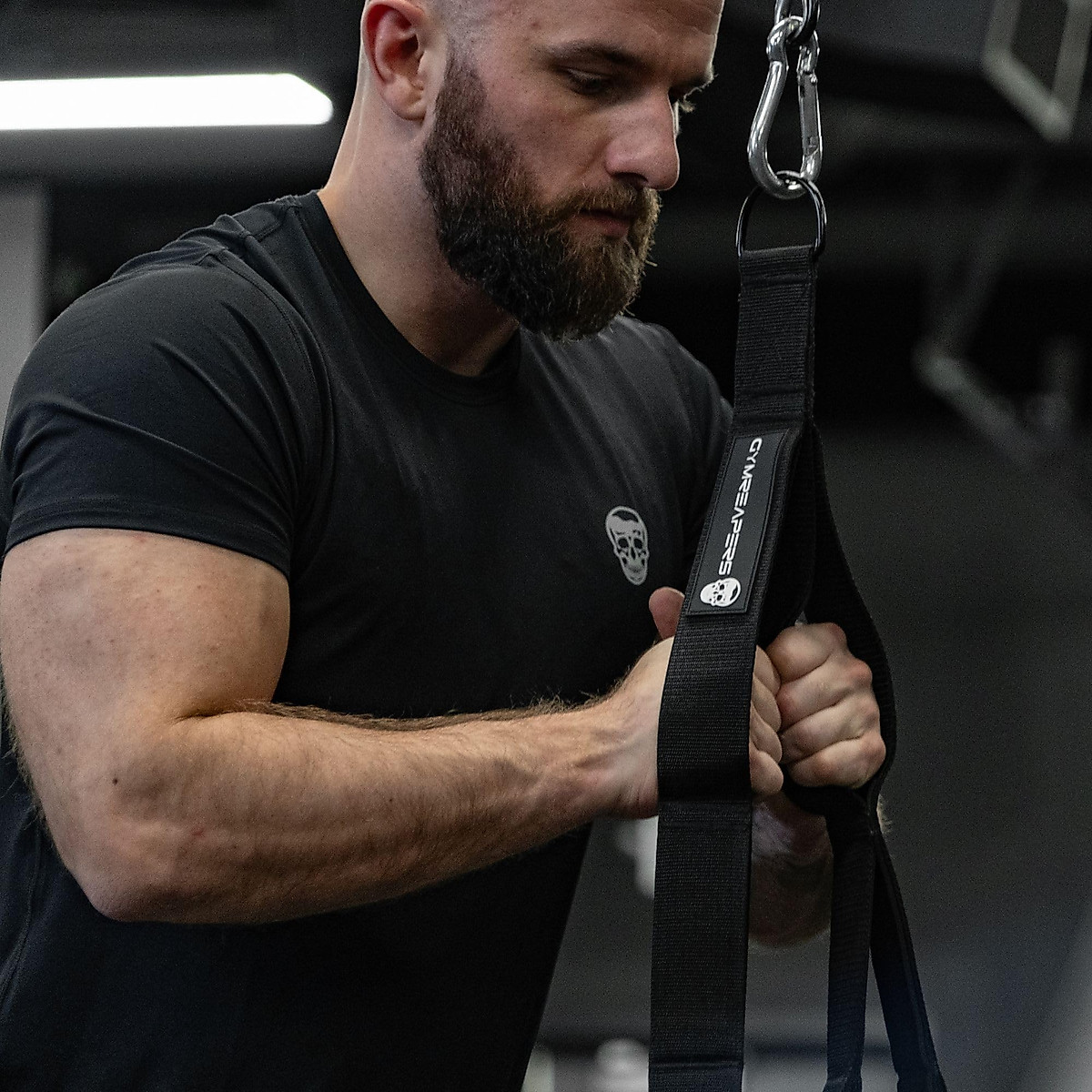 Gymreapers Tricep Rope Cable Attachment (3 Lengths Built in One) Multi-Workout Rope Tricep Pull Down Extension - Perfect for Gym/Home Use