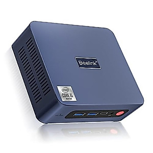 Beelink SEI10 Mini PC 10th Generation Intel i5-1035G7 Processor(up to 3.7GHz),Mini Computer with 16G DDR4 RAM 500GB M.2 2280 PCle 3.0 SSD, Three-Screen Display/WiFi6/BT5.2,Auto Power On