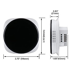 Wengart WiFi Smart Thermostat WG316,Heat Only AC90-240V Max3A 2.4GHz Wi-Fi APP TUYA for Radiant Floor Heating,Compatible with Alexa Echo/Google Home