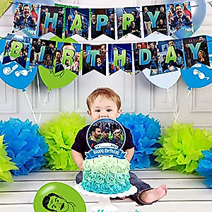 Soccer Party Decorations,Birthday Supplies For Soccer 2023 Includes Banner Cake Topper 12 Cupcake Toppers 18 Balloons