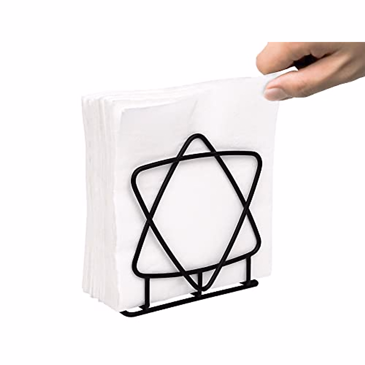 LEVIMETREE Napkin Holder, Christmas Napkin Holder for Kitchen Table, Holder Tissue Dispenser, Tabletop Paper Napkin Holder Stand for Home Kitchen Restaurant Christmas Party, Christmas Gift, Black