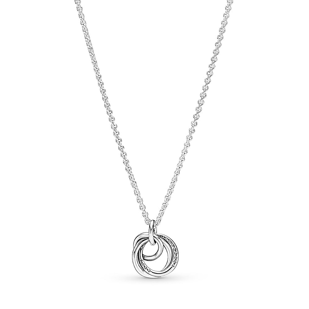 Pandora Family Always Encircled Pendant Necklace - Great Gift for Women - Adjustable Necklace with Lobster Clasp - Sterling Silver & Cubic Zirconia - 23.6", No Gift Box