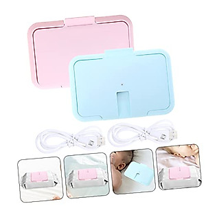 ibasenice 2pcs Wet Wipe Warmer Home Thermostats Diaper Dispenser Travel Dispenser Wet Tissue Warmer Baby Tissue Warmer Wipe Warmer for Babies Wet Wipe Dispenser Household Abs Baby