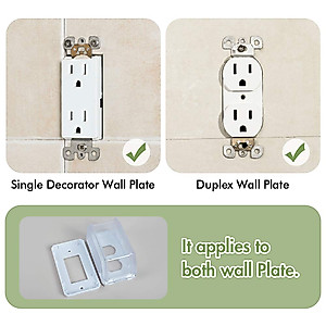 EUDEMON Baby Safety Electrical Outlet Cover Box Childproof Large Plug Cover for Babyproofing Outlets Easy to Install & Use (Transparent)