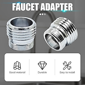 2 Pcs Faucet Adapter Kitchen Sink Faucet Adapter Fitting for Connecting Garden Hose, Water Filter, Standard Hose, 18 mm Male to G1/2'' (20 mm) Male Adapter